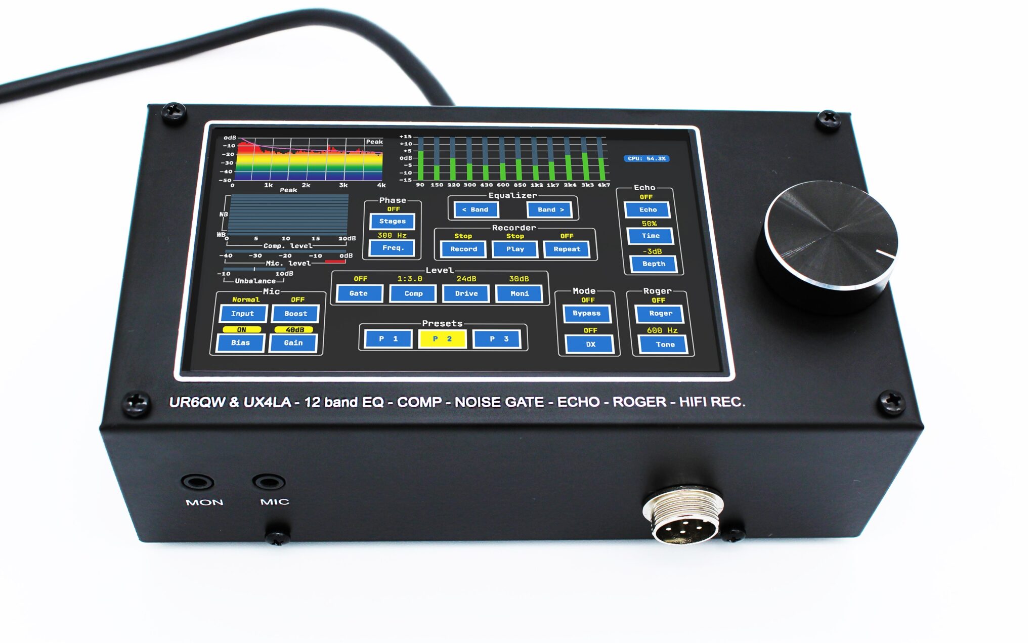 12-band Equalizer 8pin round connection - DB6QW Electronics